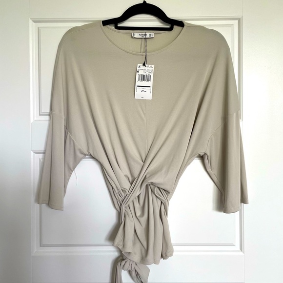 Mango | Tops | Nwt Mango Waist Wrap Blouse In Size Us Small | Poshmark